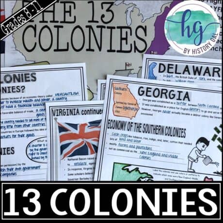 13 Colonies PowerPoint & Guided Notes - By History Gal