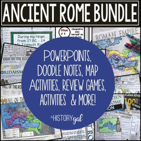 Ancient Rome to 44 BCE Map Activity (Print and Digital) - By History Gal