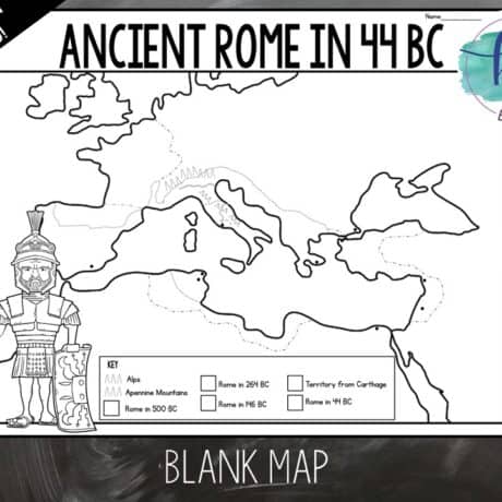 Ancient Rome to 44 BCE Map Activity (Print and Digital) - By History Gal