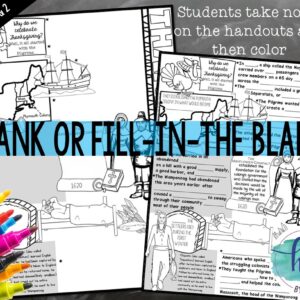 13 Colonies: History of Thanksgiving Doodle Notes and Digital Guided ...