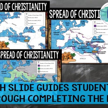 Ancient Rome: The Spread of Christianity in the Roman Empire Map ...