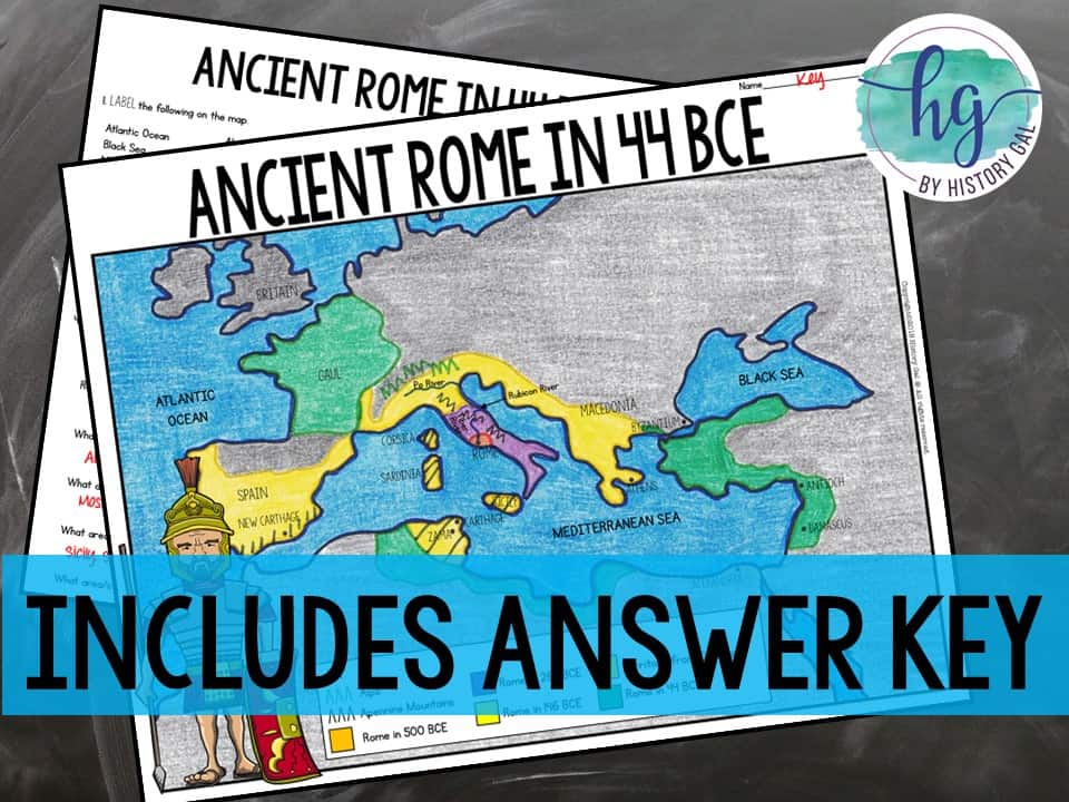 Ancient Rome To 44 BCE Map Activity Print And Digital By 60 OFF