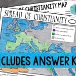 Ancient Rome: The Spread of Christianity in the Roman Empire Map ...