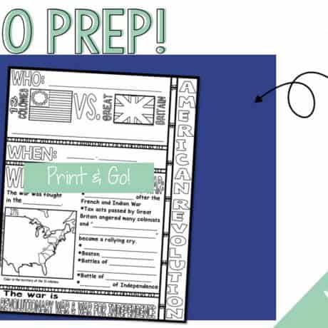 American Revolution Doodle Notes and Digital Guided Notes - By History Gal