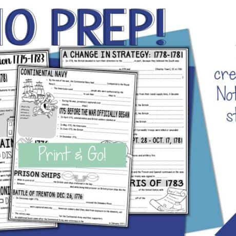 American Revolution PowerPoint and Guided Notes (Print and Digital ...