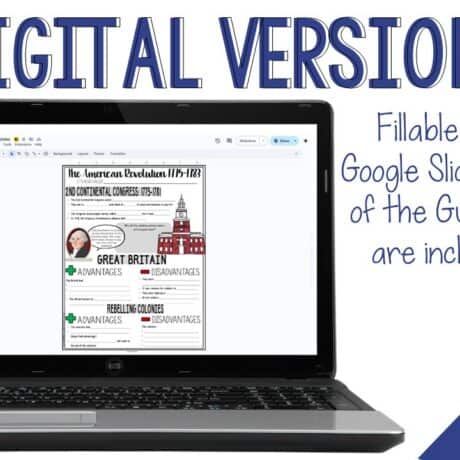 American Revolution PowerPoint and Guided Notes (Print and Digital ...