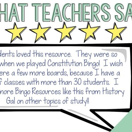 Constitution Bingo Review Game (a print and digital resource) - By ...