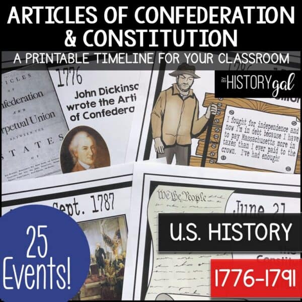 Articles of Confederation and Constitution PowerPoint and Guided Notes ...