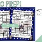 Presidencies of Washington, Adams, Jefferson, and Madison Bingo (Print ...