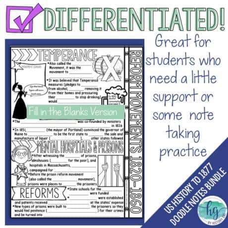 US History to 1877 Doodle Notes and Digital Guided Notes Bundle - By ...