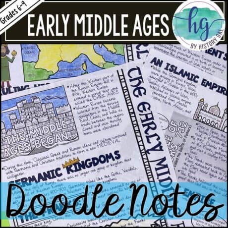 Middle Ages Doodle Notes and Digital Guided Notes Set 1 for Early ...