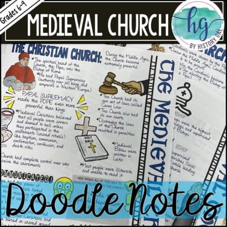 Middle Ages Doodle Notes and Digital Guided Notes Set 3 for the ...