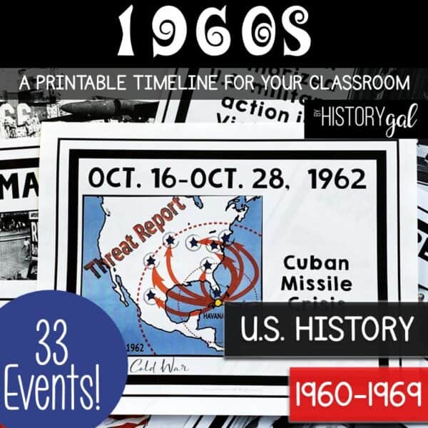 1970s Printable Timeline for US History - By History Gal