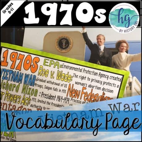 1970s History Vocabulary and PowerPoint Lesson - Print and Digital
