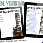 Europe Countries and Capitals Map Activity Bundle (Northern, Eastern ...