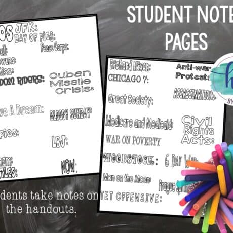 1960s Vocabulary Page and PowerPoint for US History (Print and Digital ...