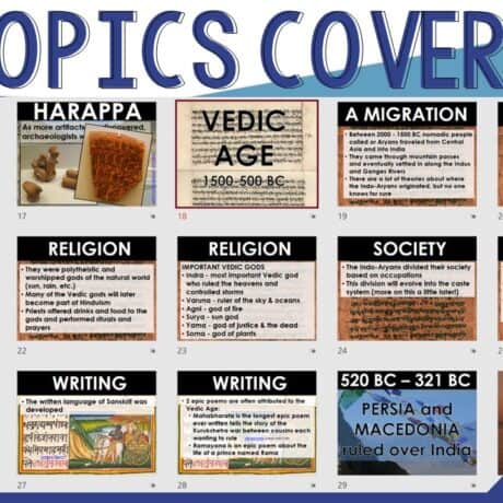 Ancient India PowerPoint and Guided Notes {Harappa, Vedic Age, Maurya ...