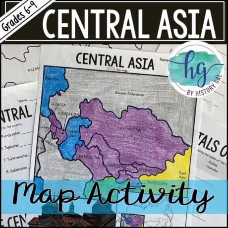 Central Asia Map Activity - By History Gal