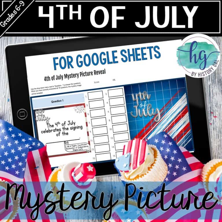 Halloween Mystery Image Activity for Google Sheets - By History Gal