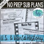No Prep Emergency Sub Plans for any U.S. or World History Class (print ...