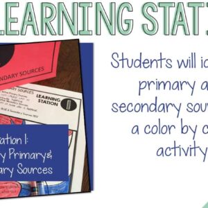 Reading Primary and Secondary Sources Doodle Notes and Stations - By ...