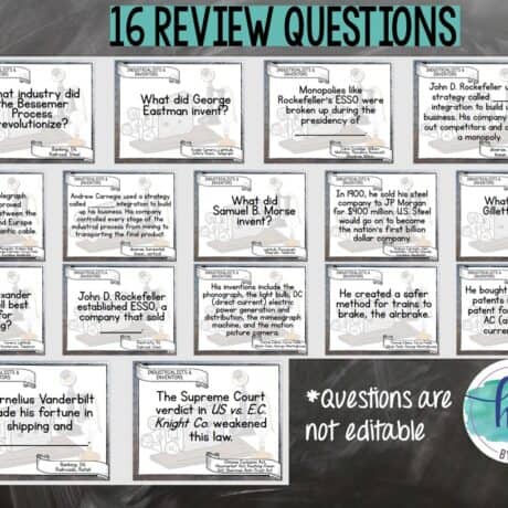 Industrialists and Inventors Mystery Picture Reveal Review Activity ...