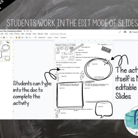 Analyzing Letters as Primary Sources (Print and Digital) - By History Gal