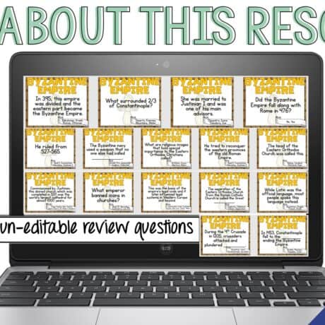 Byzantine Empire Mystery Image Review Activity - By History Gal