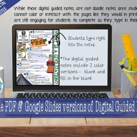 Features of a Civilization Doodle Notes and Digital Guided Notes - By ...