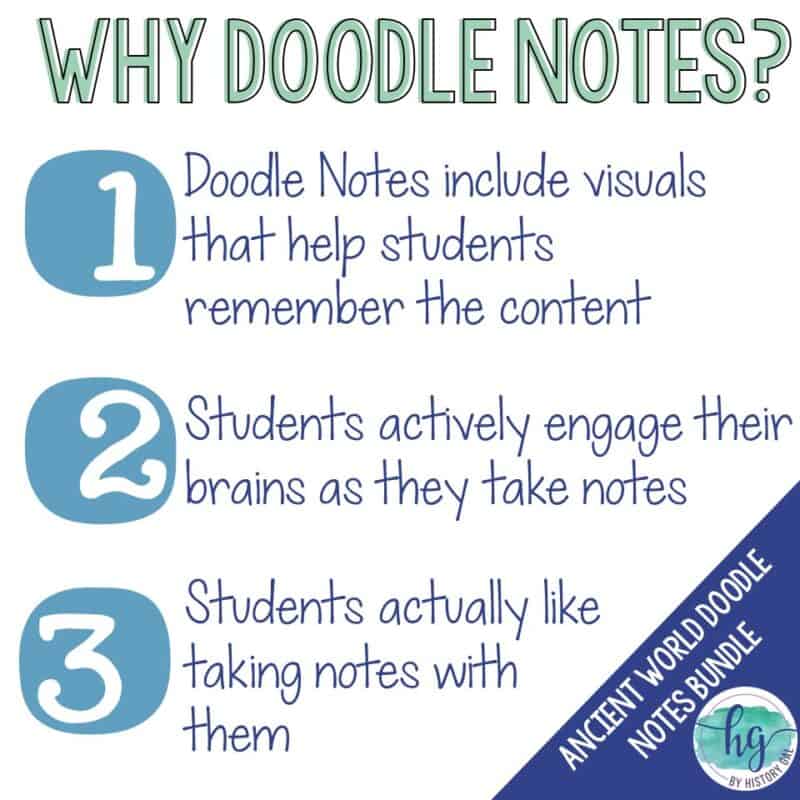 Ancient World Doodle Notes and Digital Guided Notes Bundle (Early River ...
