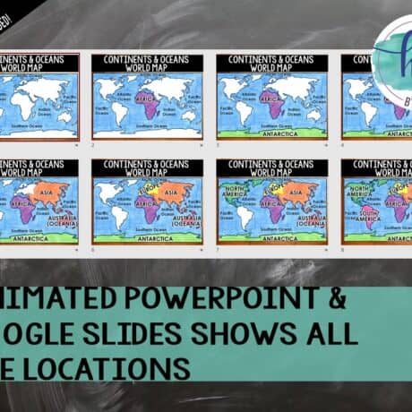 Continents and Oceans Map Activity (Print and Digital) - By History Gal