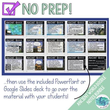 Ancient World Doodle Notes and Digital Guided Notes Bundle (Early River ...