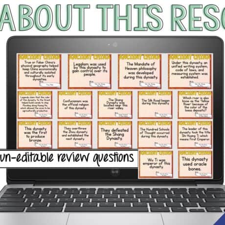 Ancient China Mystery Image Review Activity for Xia, Shang, Zhou, Qin ...