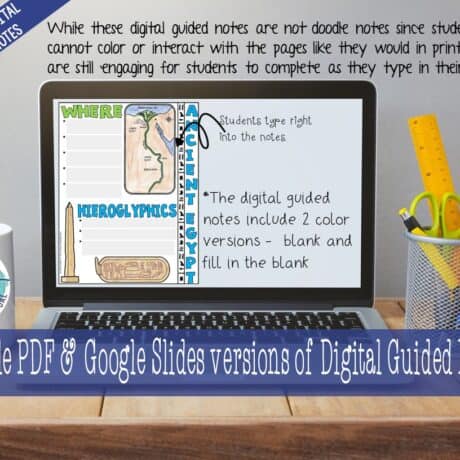 Ancient Egypt Doodle Notes and Digital Guided Notes - By History Gal