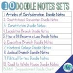Civics Doodle Notes and Digital Guided Notes Bundle - By History Gal
