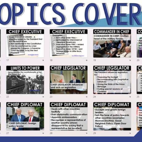 The Executive Branch PowerPoint and Guided Notes (Print and Digital ...