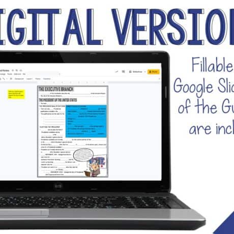 The Executive Branch PowerPoint and Guided Notes (Print and Digital ...