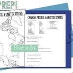 Canada, Mexico and the United States Map Activity (Print and Digital ...