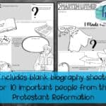 Biography Pages for the Protestant Reformation - By History Gal