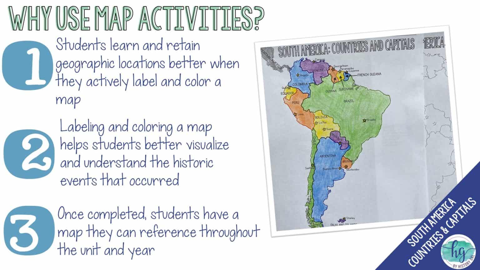 Central America Countries and Capitals Map Activity (Print and Digital ...