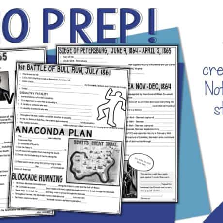 Civil War PowerPoint & Student Guided Notes - By History Gal