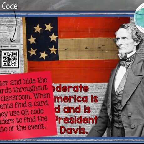 Civil War Timeline Activity (With and Without QR Codes) - By History Gal