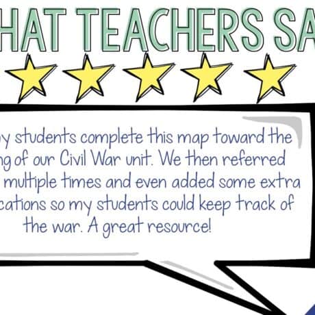 Civil War Map Activity - By History Gal