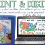 Civil War Map Activity - By History Gal