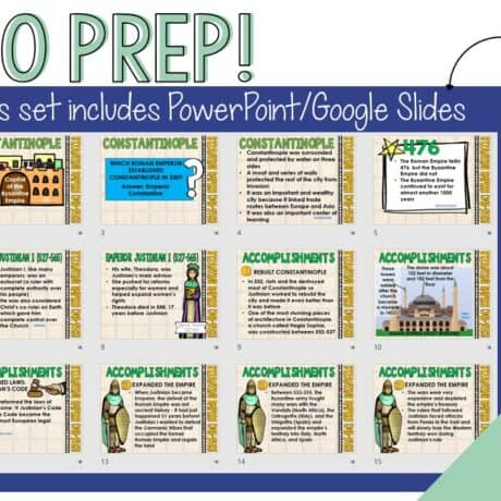 Byzantine Empire Bundle (Doodle Notes, Map, and Review Activity) - By ...