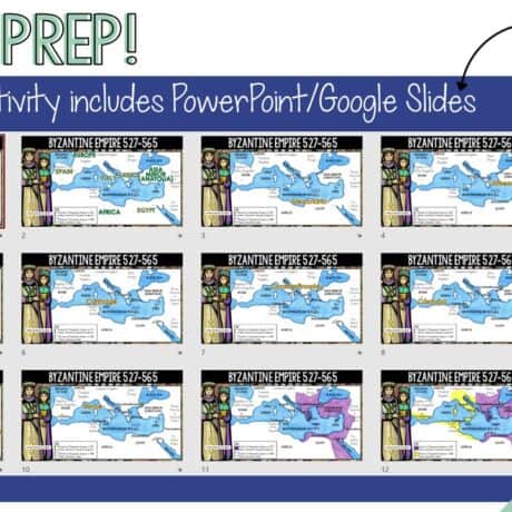Byzantine Empire Bundle (Doodle Notes, Map, and Review Activity) - By ...