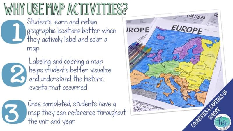 Middle East Map Activity with Iran, Gulf States, and Strait of Hormuz ...