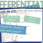 Olmecs, Maya, Aztecs, and Incas Map Activity - By History Gal