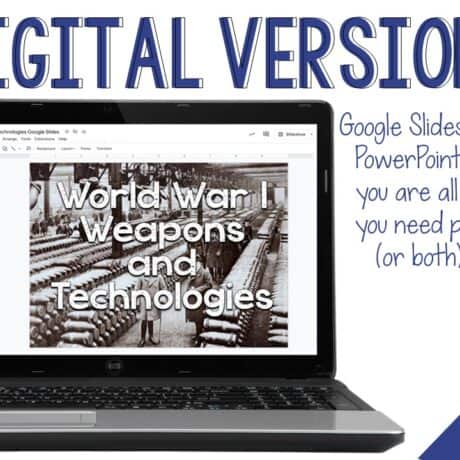 World War I Weapons PowerPoint - By History Gal