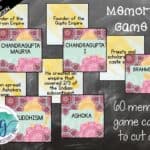 Ancient India Memory Game and Flashcards Review for the Harappa, Maurya ...